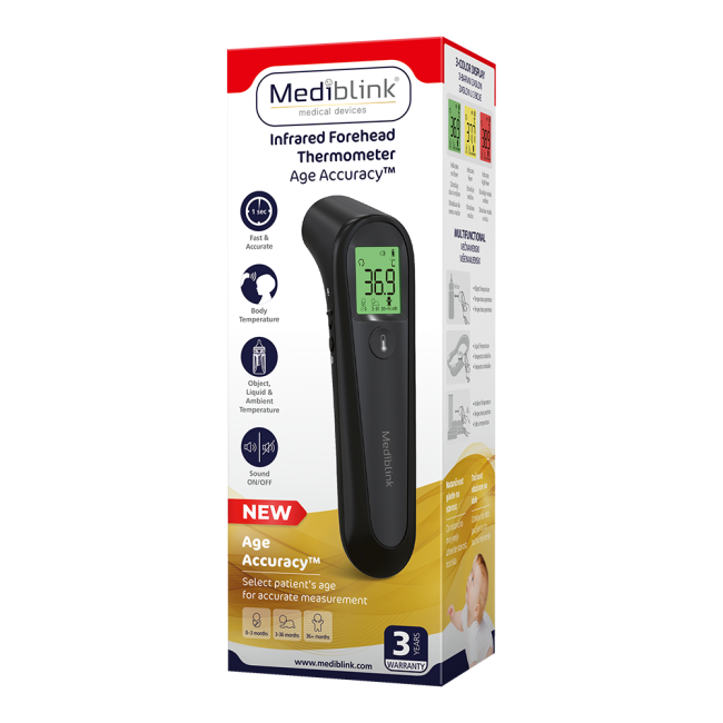 MEDIBLINK Infrared Forehead Thermometer Age Accuracy M330